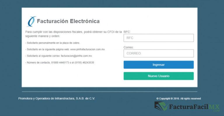 Pinfra | Facturar Ticket EN LINEA 【 Paso a Paso 2025】