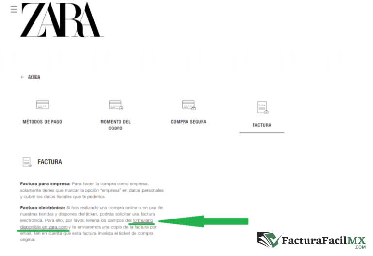 Zara | Facturar Ticket EN LINEA 【 Paso a Paso 2025】