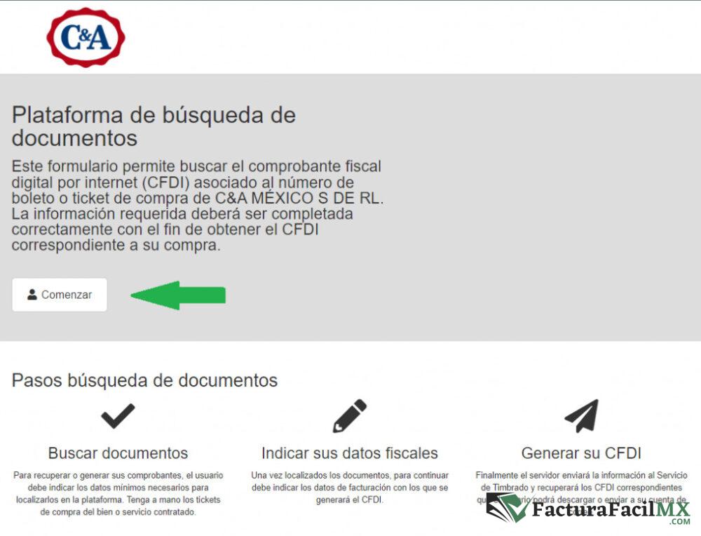 C&A | Facturar Ticket EN LINEA 【 Paso a Paso 2026】