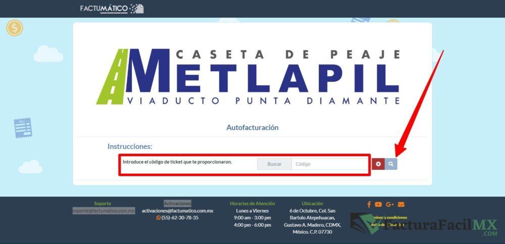 Caseta Metlapil | Facturar Ticket EN LINEA 【 Paso a Paso 2025】