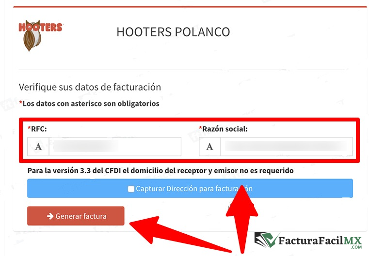 Hooters | Facturar Ticket EN LINEA 【 Paso a Paso 2026】